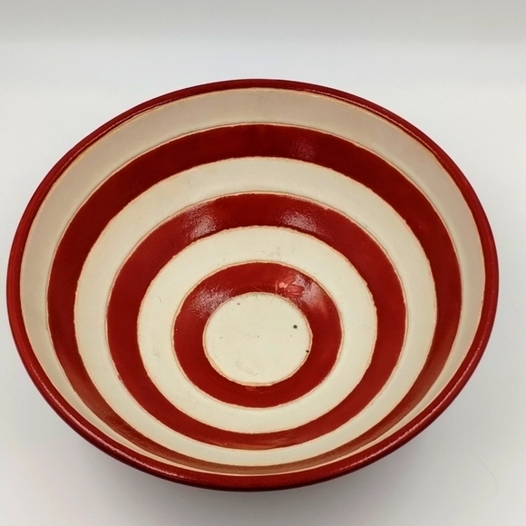 unbranded | Dining | Redcream Stoneware Bowl Looks Like Target Stripes ...
